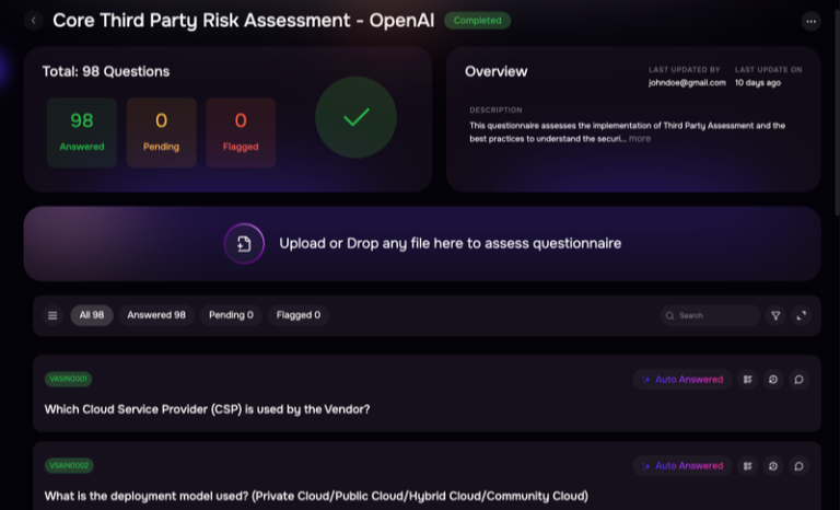 Vendor Security Questionnaire (VRAQ) Best Practices - Safe Security